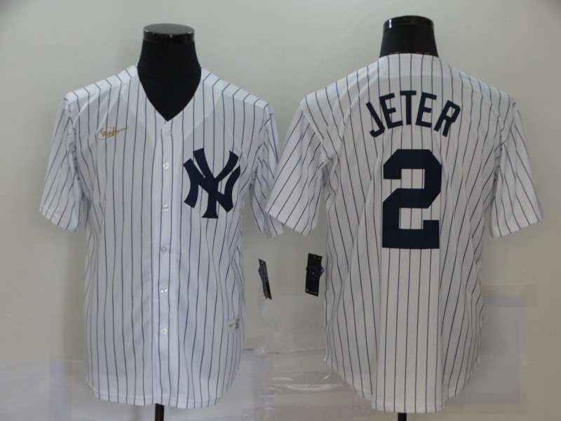 New York Yankees #2 Derek Jeter 2020 New White Jersey – Dripgrape ...