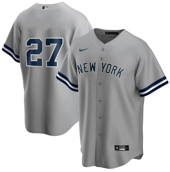 New York Yankees #27 Giancarlo Stanton Grey Baseball Jersey – Dripgrape ...