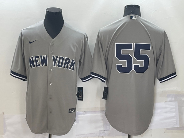 New York Yankees #55 Domingo German Grey Baseball Jersey – Dripgrape ...