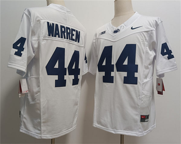 Penn State Nittany Lions #44 Davis Warren White 2024 FUSE With Name ...