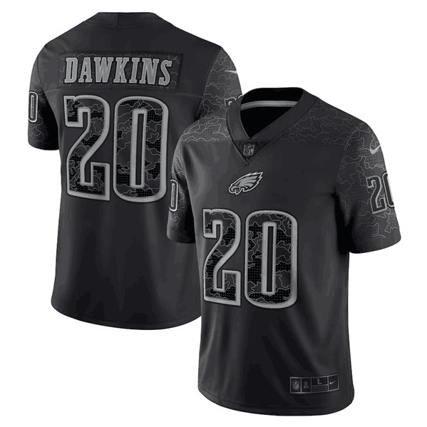 Philadelphia Eagles #20 Brian Dawkins Black Reflective Jersey ...