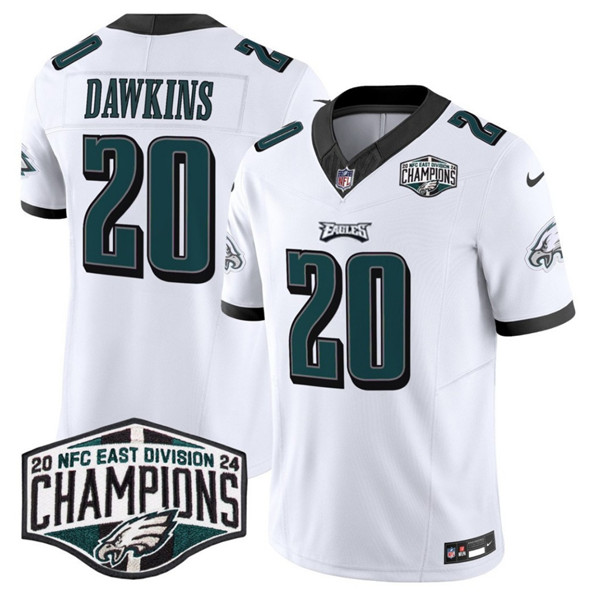 Philadelphia Eagles #20 Brian Dawkins White 2024 NFC East Champions ...