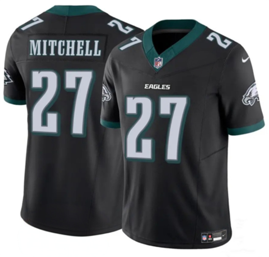 Philadelphia Eagles #27 Quinyon Mitchell Black 2024 New FUSE Jersey ...