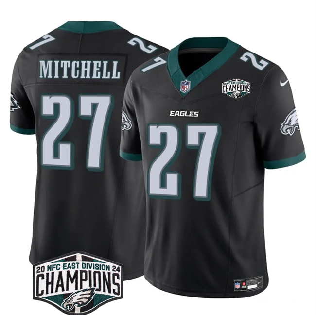 Philadelphia Eagles #27 Quinyon Mitchell Black 2024 New NFC East ...