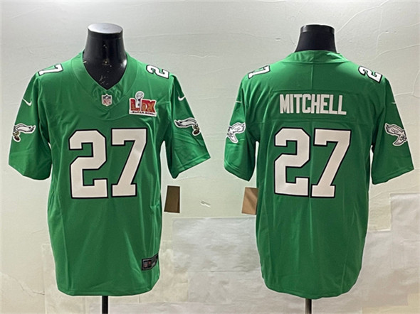 Philadelphia Eagles #27 Quinyon Mitchell Green 2025 Super Bowl LIX ...