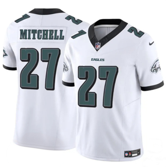 Philadelphia Eagles #27 Quinyon Mitchell White 2024 New FUSE Jersey ...