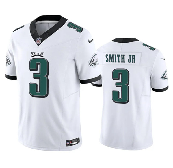 Philadelphia Eagles #3 Nolan Smith JR White 2023 FUSE Jersey ...