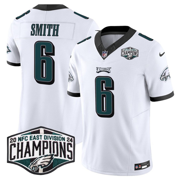 Philadelphia Eagles #6 DeVonta Smith White 2024 NFC East Champions FUSE ...