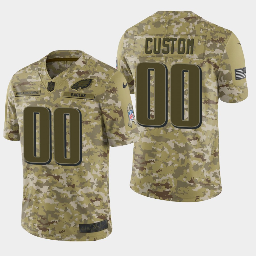 Philadelphia Eagles Customized Camo Salute To Service Jersey ...