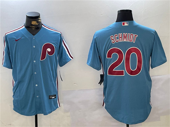 Philadelphia Phillies #20 Mike Schmidt Blue Jersey – Dripgrape ...