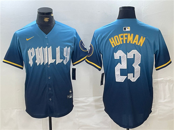 Philadelphia Phillies #23 Jeff Hoffman Blue 2024 City Connect Jersey ...