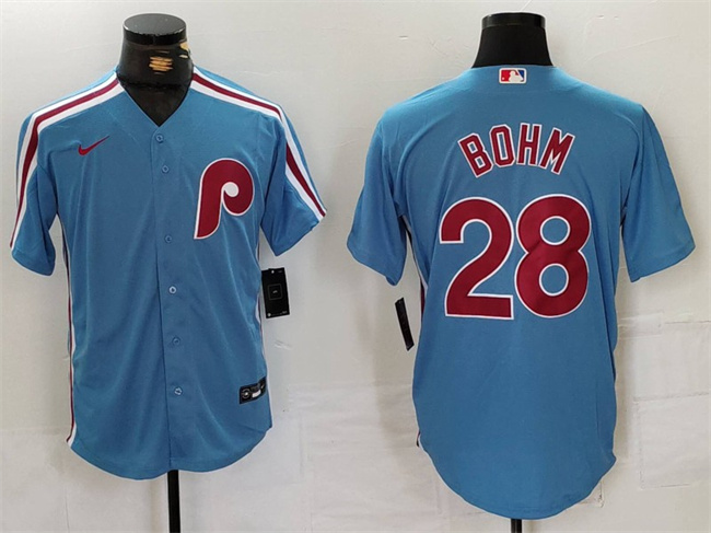 Philadelphia Phillies #28 Alec Bohm Blue Jersey – Dripgrape – Jerseys Shop