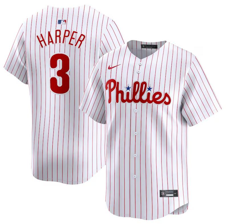 Philadelphia Phillies #3 Bryce Harper White Home Jersey – Dripgrape ...