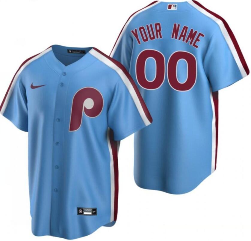 Philadelphia Phillies Custom Light Blue Alternate Baseball Jersey ...