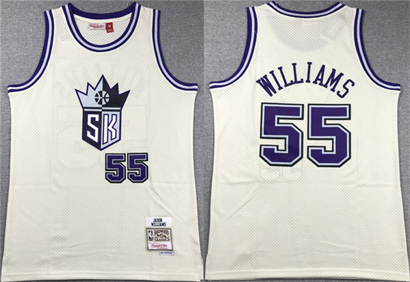 Sacramento Kings #55 Jason Williams White Throwback Jersey – Dripgrape ...