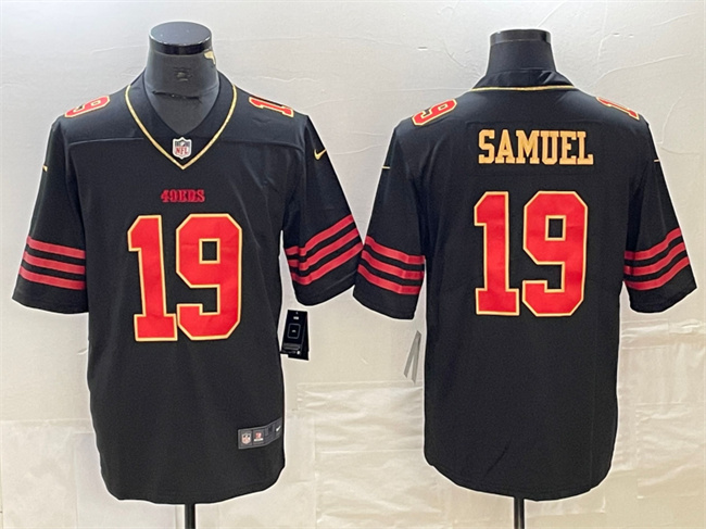 San Francisco 49ers #19 Deebo Samuel Black Gold Jersey – Dripgrape ...