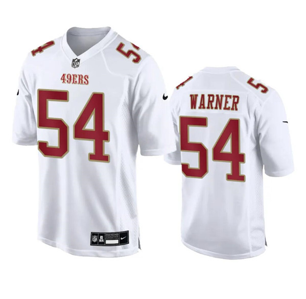 San Francisco 49ers #54 Fred Warner White Fashion Football Game Jersey ...