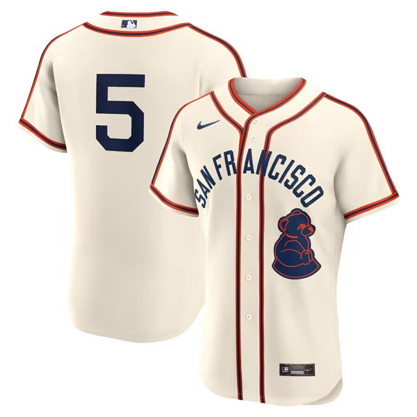 San Francisco Giants #5 Mike Yastrzemski Cream 2024 Rickwood Classic ...