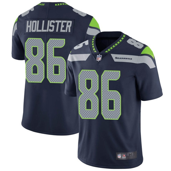 Seattle Seahawks #86 Jacob Hollister Navy Jersey – Dripgrape – Jerseys Shop