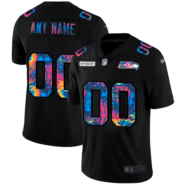 Seattle Seahawks Customized 2020 Black Crucial Catch Jersey – Dripgrape ...