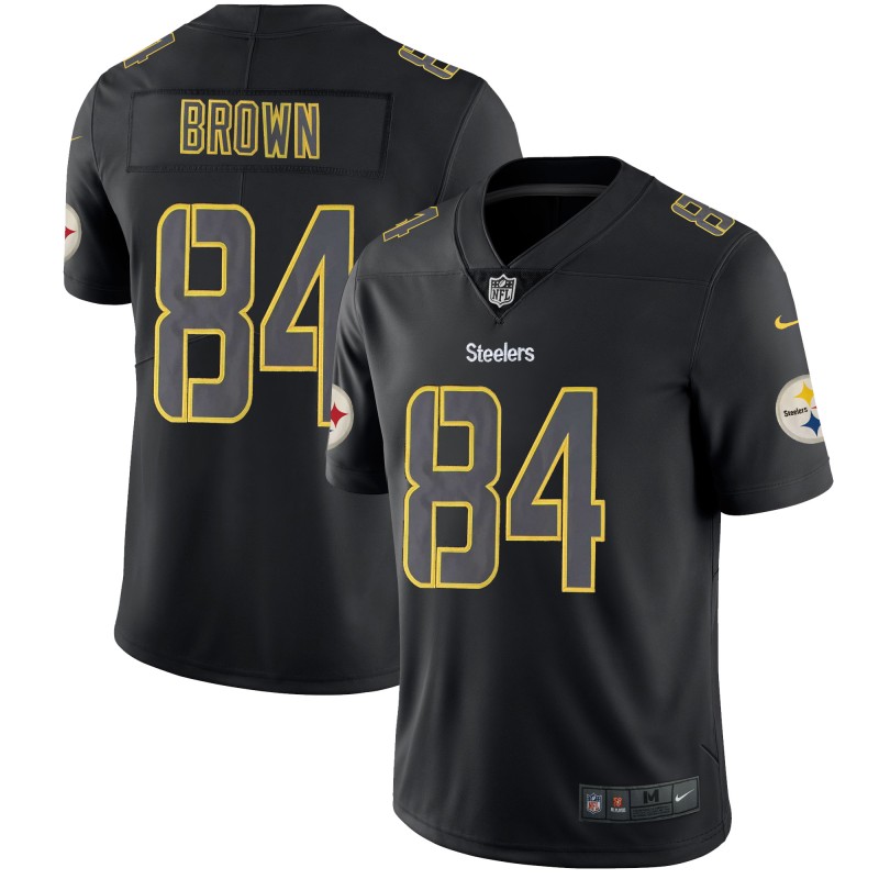Steelers #84 Antonio Brown 2018 Black Impact Jersey – Dripgrape ...
