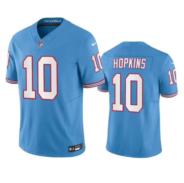 Tennessee Titans #10 DeAndre Hopkins Light Blue 2023 FUSE Throwback ...
