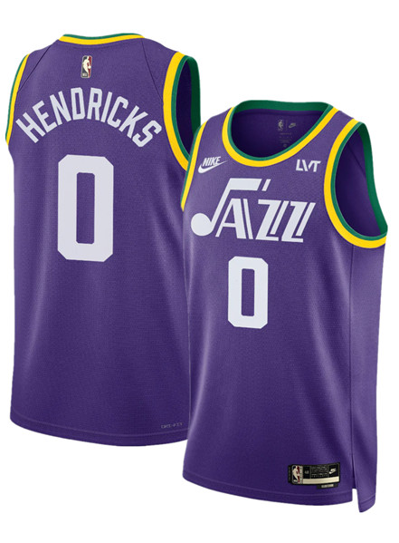 Utah Jazz #0 Taylor Hendricks Purple 2023 Classic Edition Basketball ...