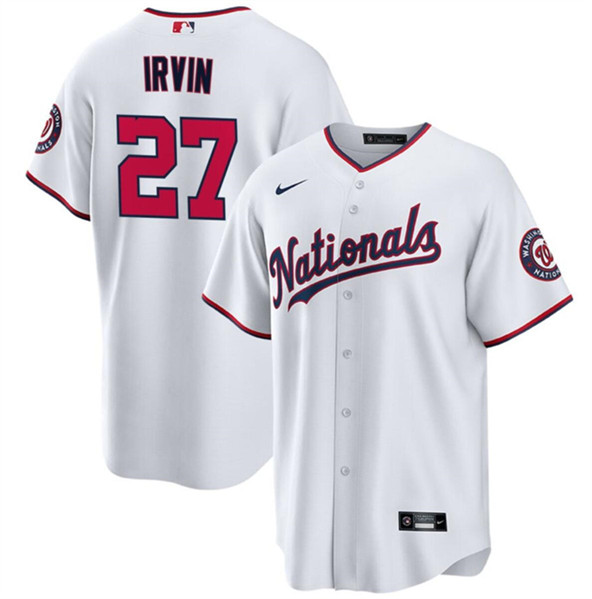 Washington Nationals #27 Jake Irvin White Baseball Jersey – Dripgrape ...