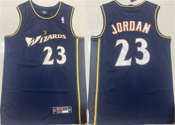 Washington Wizards #23 Michael Jordan Navy Throwback Jersey – Dripgrape ...