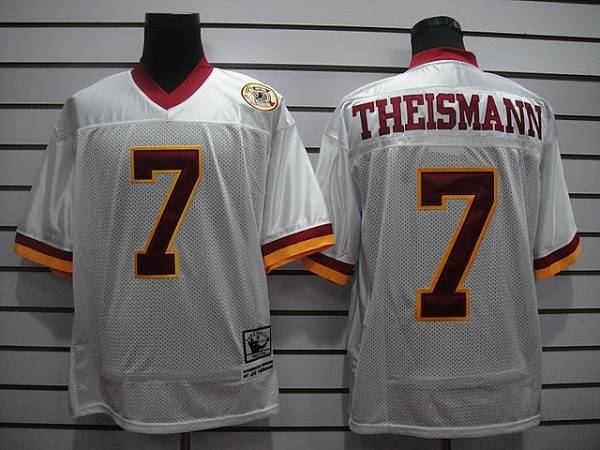 Mitchell and Ness Redskins #7 Joe Theismann White With 50TH Anniversary ...