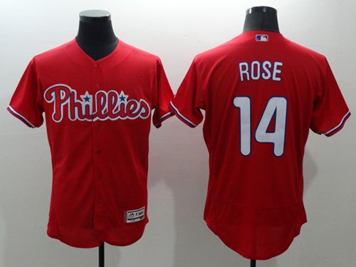 Phillies #14 Pete Rose Red Authentic Collection Jersey – Dripgrape ...