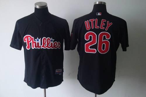 Phillies #26 Chase Utley Black Jersey – Dripgrape – Jerseys Shop