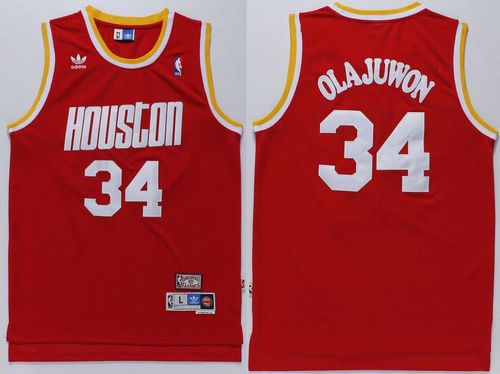 Rockets #34 Hakeem Olajuwon Red Throwback Jersey – Dripgrape – Jerseys Shop