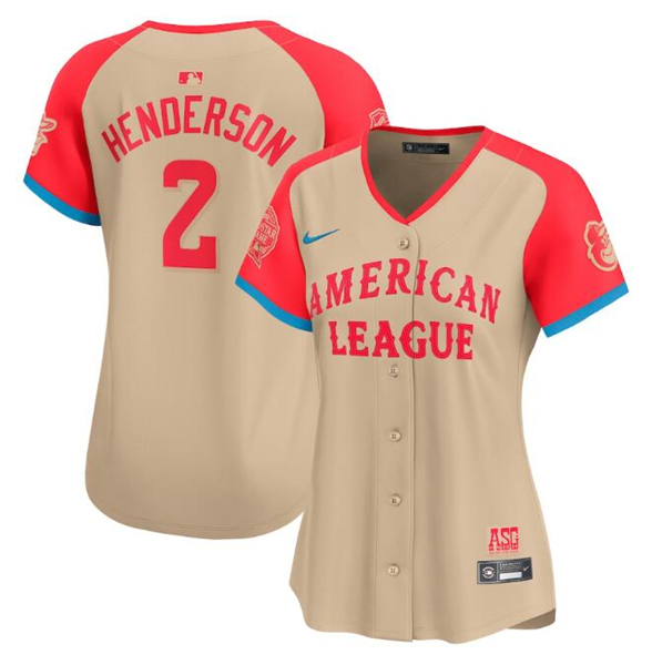 American League #2 Gunnar Henderson Cream 2024 All-Star Baseball Jersey ...