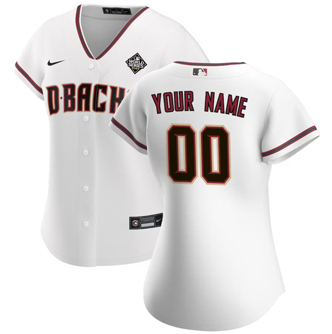 Arizona Diamondbacks Custom White 2023 World Series Home Baseball ...