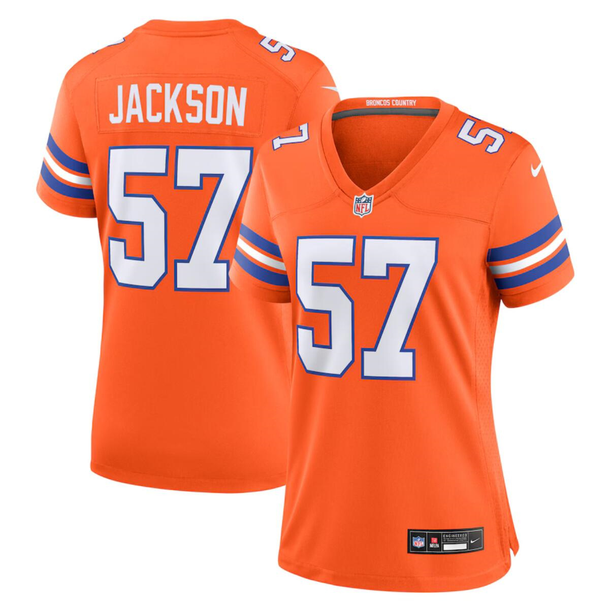 Denver Broncos #57 Tom Jackson Orange Mile High Collection 1977 ...