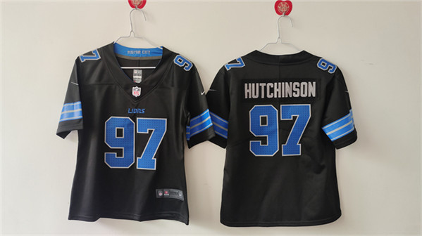 Detroit Lions #97 Aidan Hutchinson Black Jersey – Dripgrape – Jerseys Shop