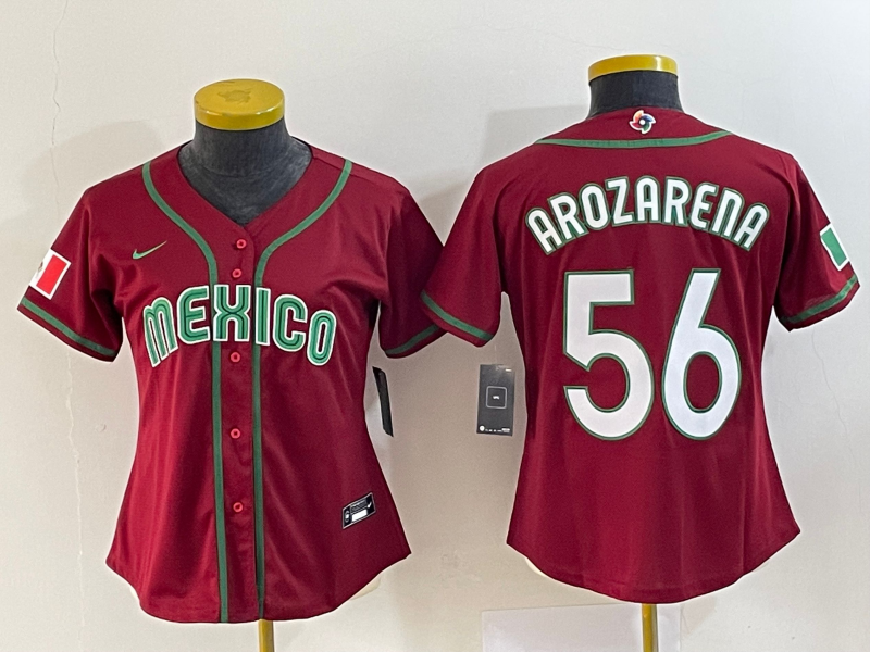 Mexico Baseball #56 Randy Arozarena 2023 Red World Baseball Classic ...
