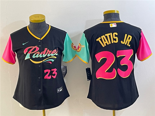San Diego Padres #23 Fernando Tatis Jr. Black City Connect With Patch ...