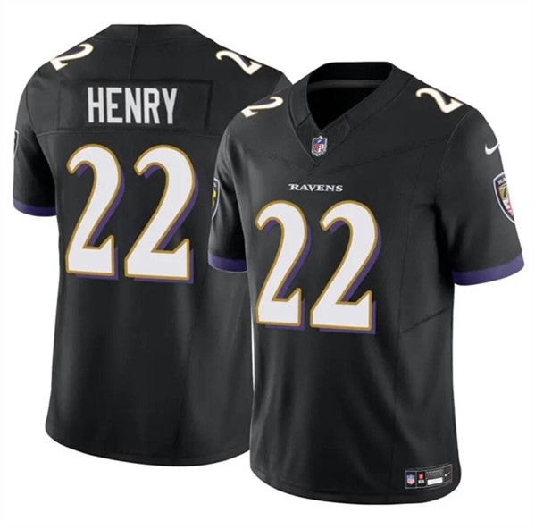 Baltimore Ravens #22 Derrick Henry Black 2023 FUSE Jersey – Dripgrape ...