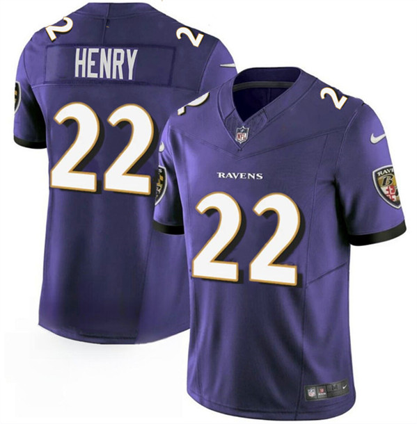 Baltimore Ravens #22 Derrick Henry Purple 2023 FUSE Jersey – Dripgrape ...