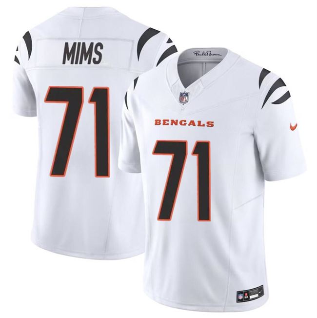 Cincinnati Bengals #71 Amarius Mims White 2024 Draft F.U.S.E Jersey ...