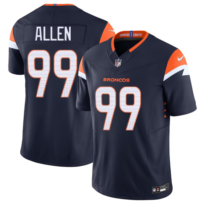 Denver Broncos #99 Zach Allen Navy 2024 FUSE Alternate Jersey ...