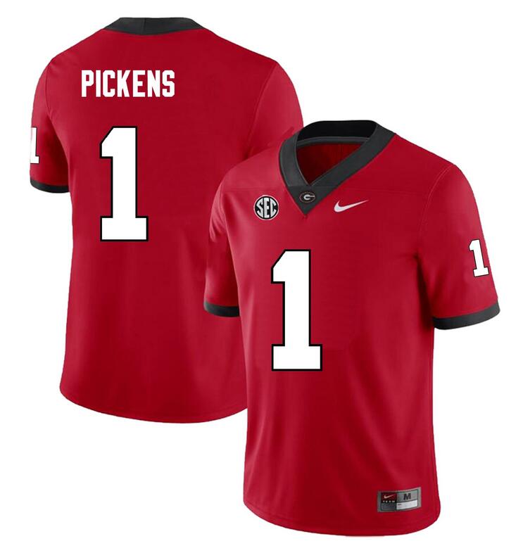 Georgia Bulldogs #1 George Pickens Red Jersey – Dripgrape – Jerseys Shop
