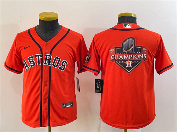 Houston Astros Orange 2022 World Series Champions Team Big Logo With ...