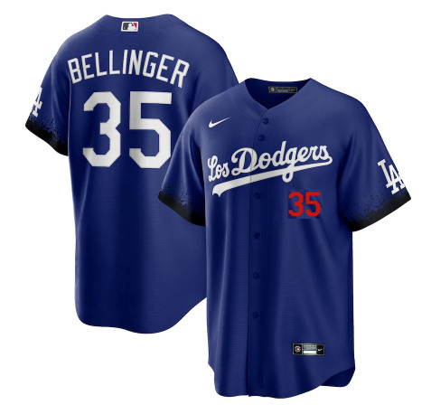 Los Angeles Dodgers #35 Cody Bellinger 2021 Royal City Connect Baseball ...