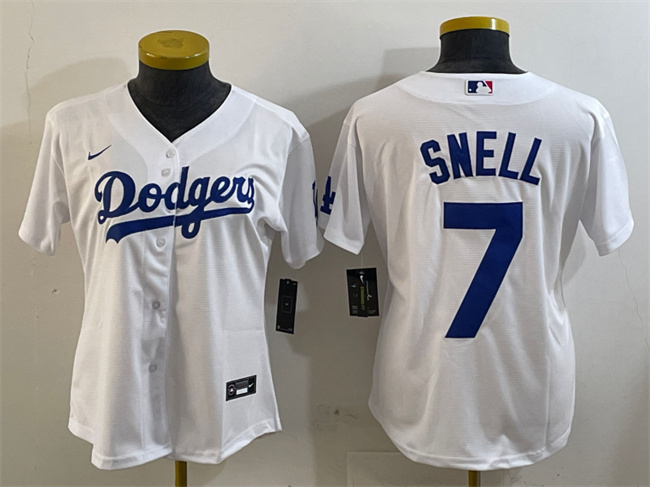 Los Angeles Dodgers #7 Blake Snell White Baseball Jersey – Dripgrape ...