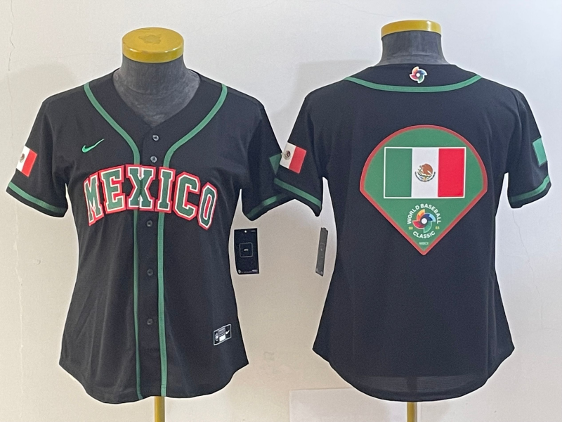 Mexico Baseball Blank 2023 Black World Baseball With Big Logo Classic ...