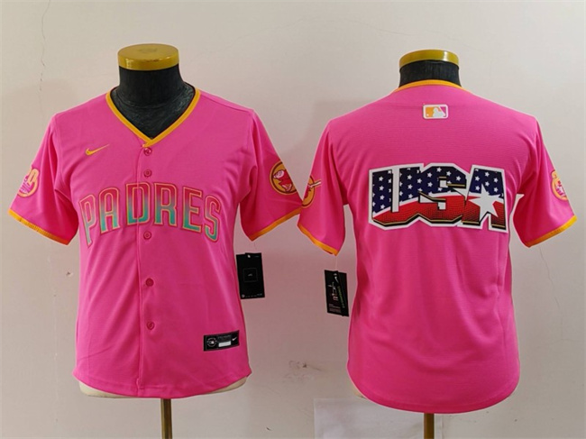 San Diego Padres Team Big Logo Pink Baseball Jersey – Dripgrape ...