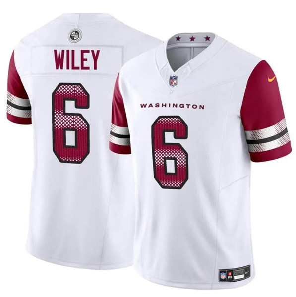 Washington Commanders #6 Michael Wiley White 2024 FUSE Jersey ...